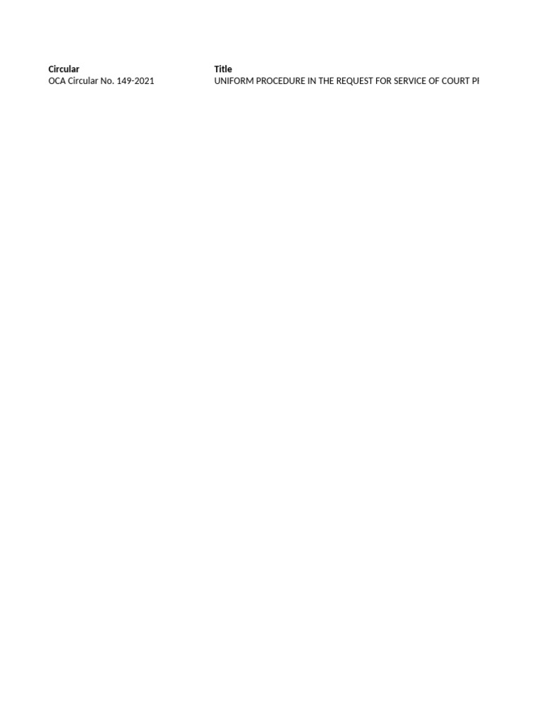 2021 OCA Circulars | PDF