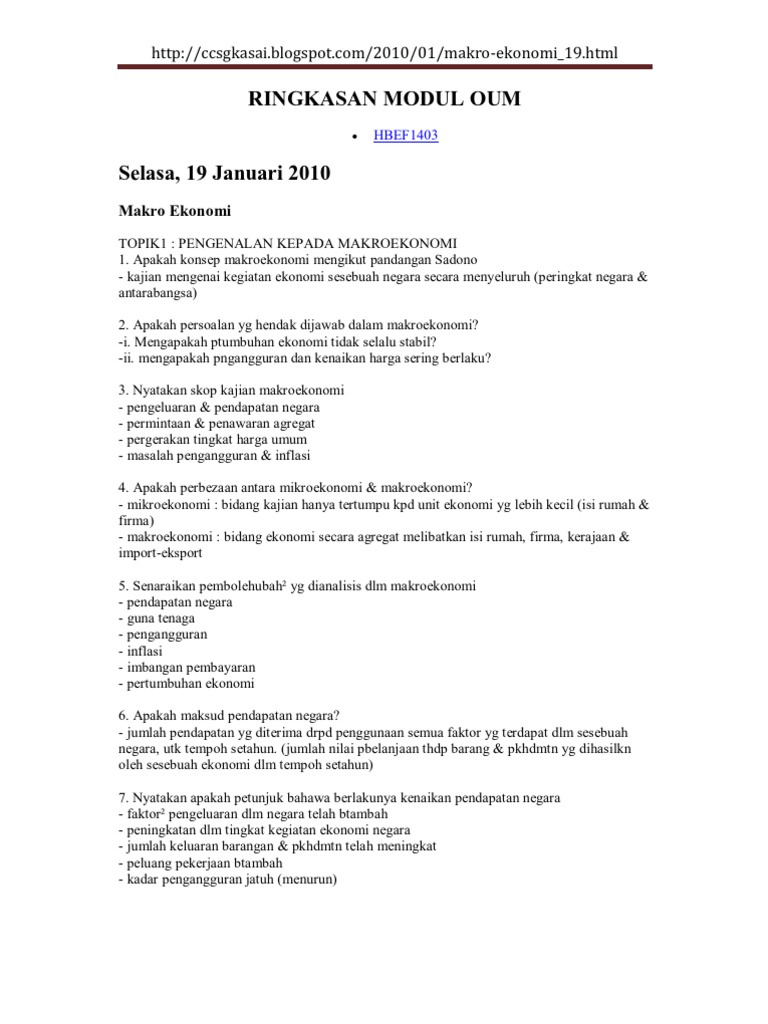 Ringkasan Modul Oum | PDF | Bisnis