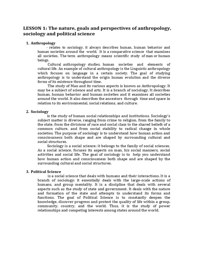 UCSP Module LESSON 1 To 5 | PDF | Anthropology | Homo