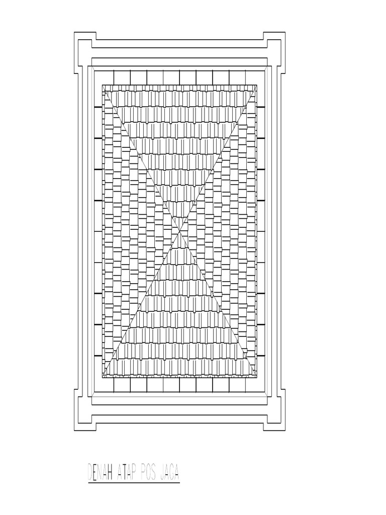 1.Denah Atap Pos Jaga | PDF