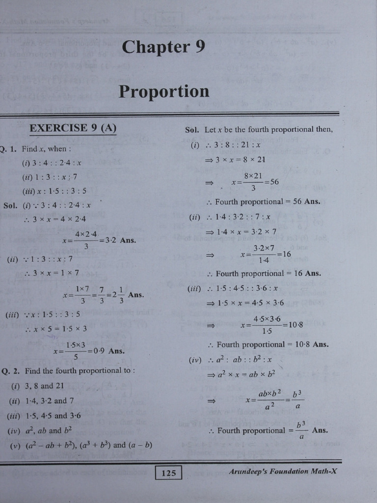 Chapter-09 Proportion - Reference Content | PDF