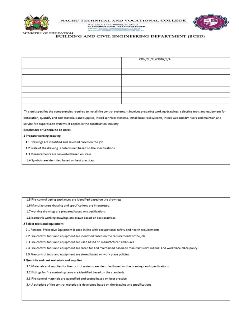 Fire Control System L5 Learning Plan | PDF | Learning | Lecture