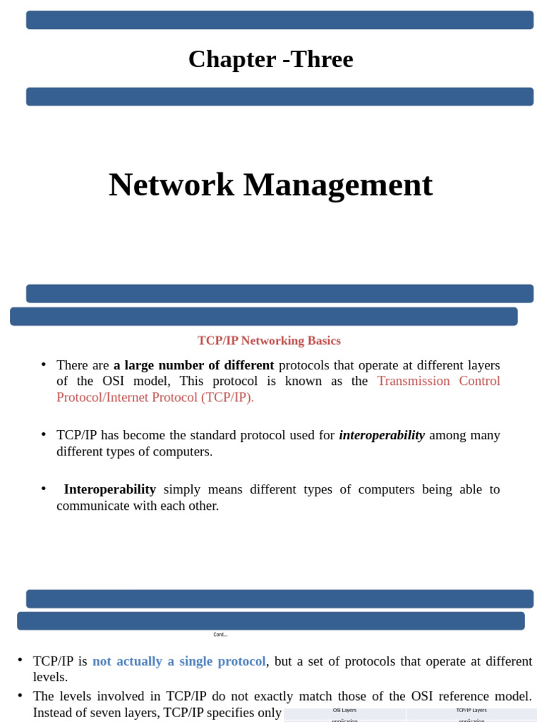 Chapter 4 Network Management | PDF | Internet Protocol Suite | Transmission Control Protocol