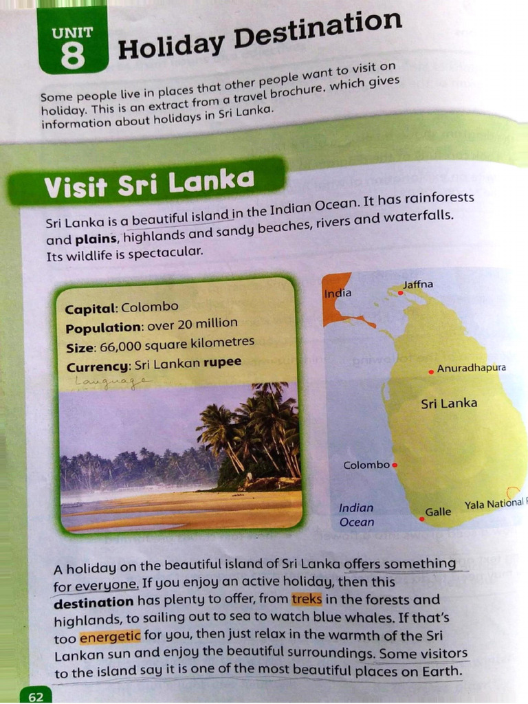 English Book Unit 8 | PDF | Sri Lanka | Grammar