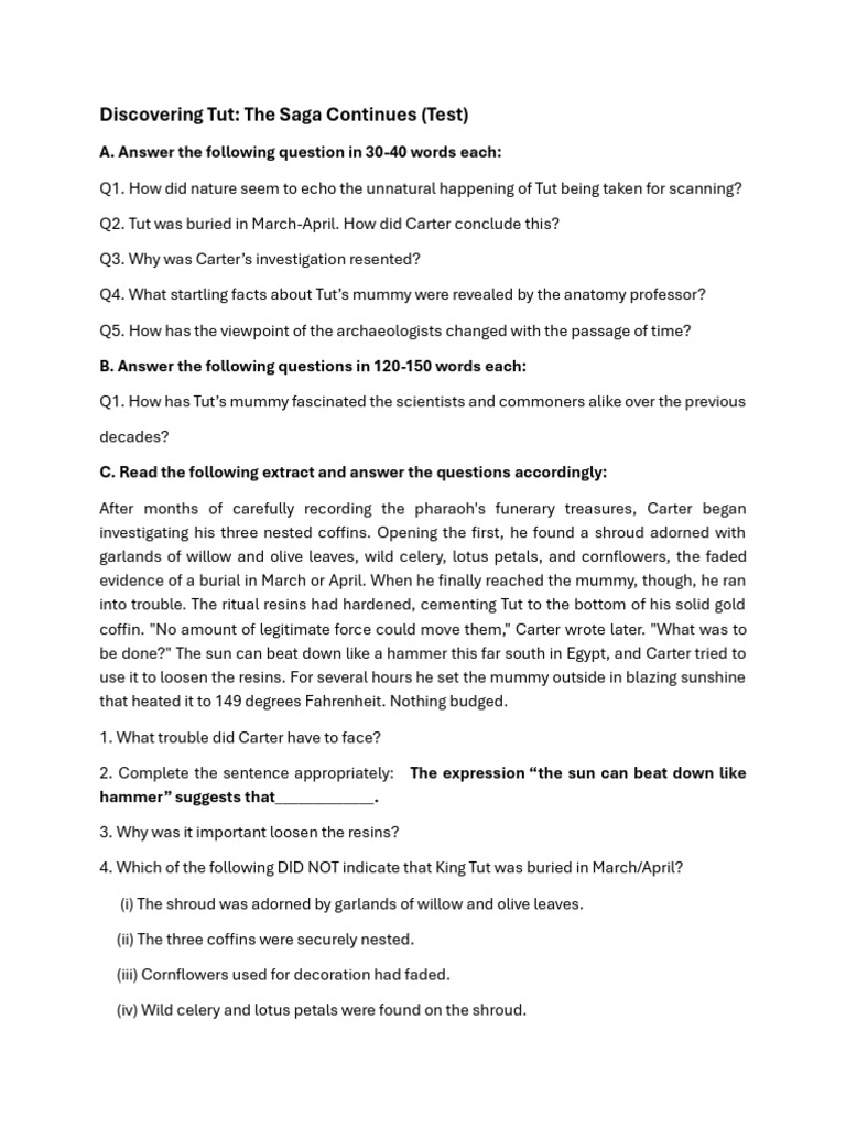Discovering Tut Test | PDF