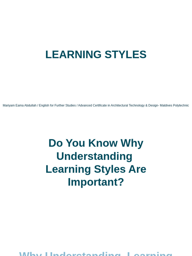 Learning Styles | PDF | Learning Styles | Learning