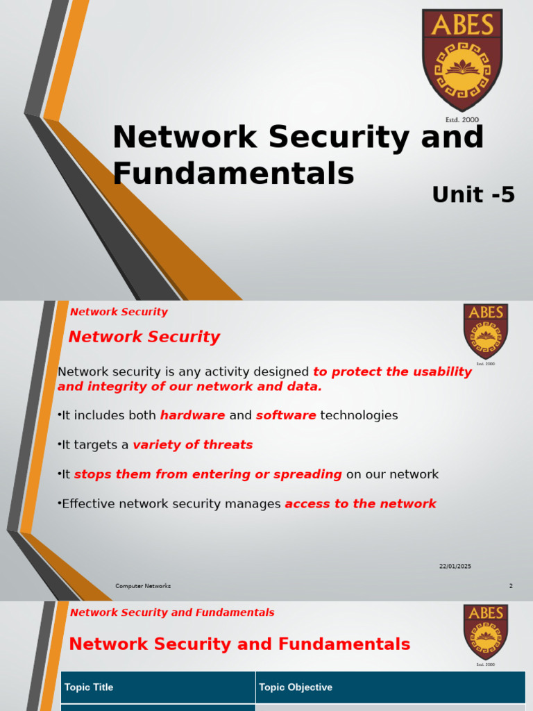 06 Network Security and Fundamentals | PDF | Malware | Security