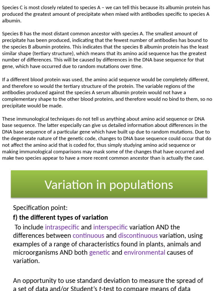 Lesson 4 - Variation in Populations | PDF | Nucleic Acid Sequence ...