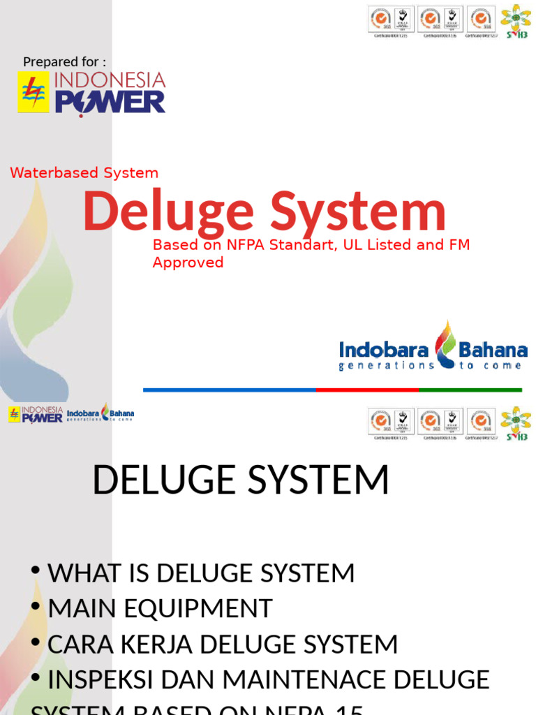 Waterbased Deluge System | PDF | Valve | Equipment