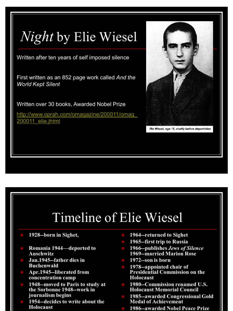 Elie Wiesel's Night: A Concise Biography and Overview | PDF