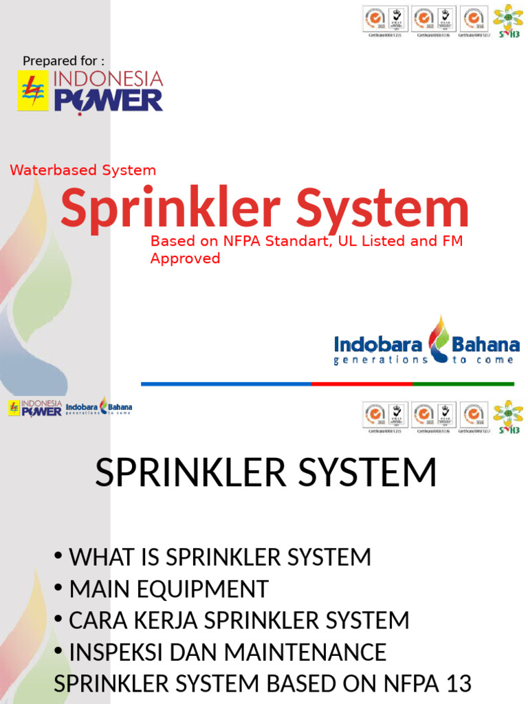 Waterbased Sprinkler System | PDF | Valve | Fire Sprinkler System