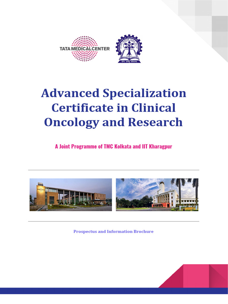 Advanced Specialization Certificate in Clinical Oncology Information ...