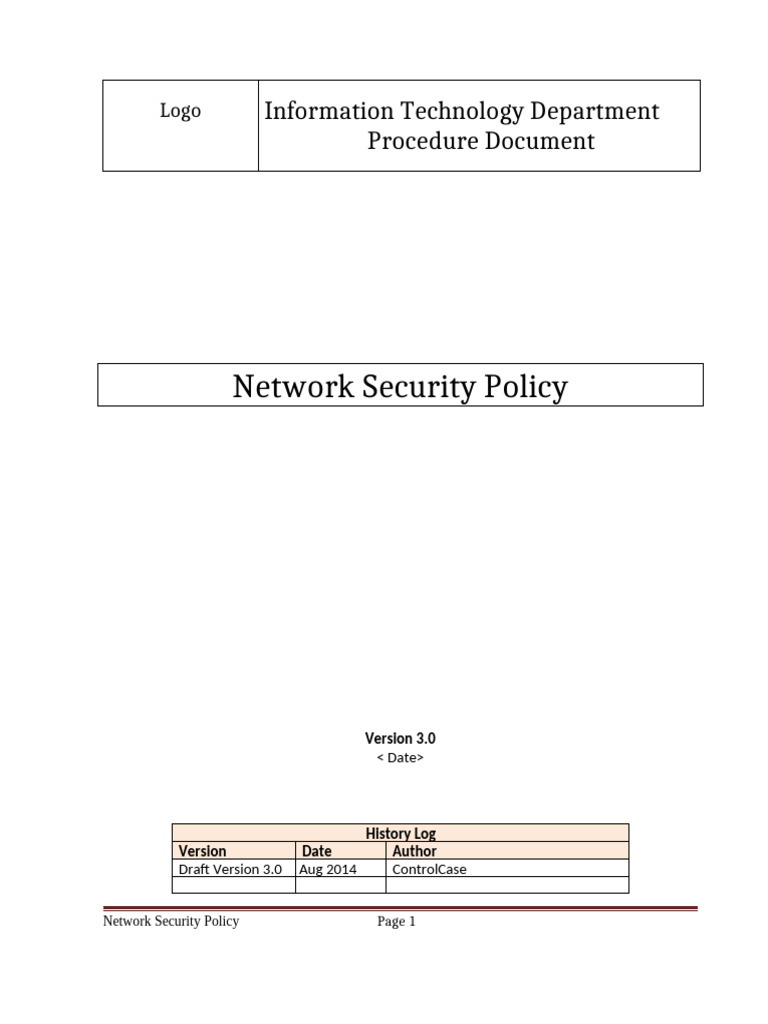 Network Security Policy Overview | PDF | Computer Network | Information ...