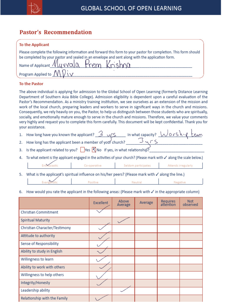GSOL Mentor Pastor's Reference Form_compressed | PDF
