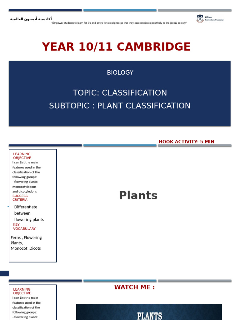 Plant Classification | PDF | Organisms | Botany