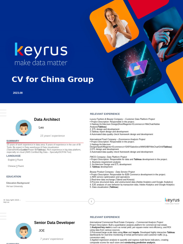 Tableau CV | PDF | Computing | Business