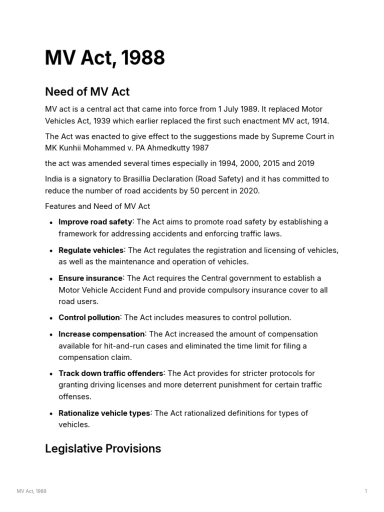 MV ACT Notes | PDF | Bankruptcy | Liability Insurance