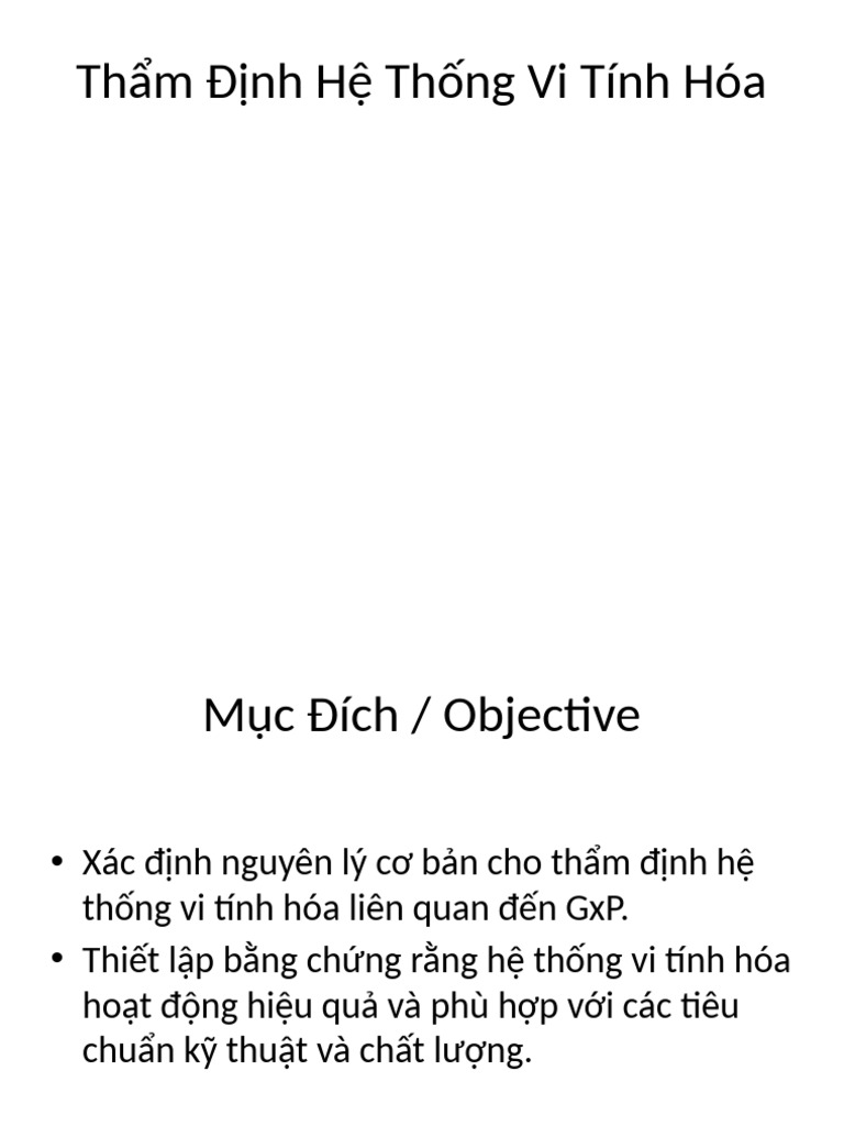 SOP Computerized System Validation Presentation | PDF