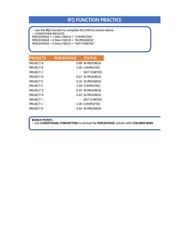2) Excel - 103 - Advanced Level - Practice Sheet | PDF