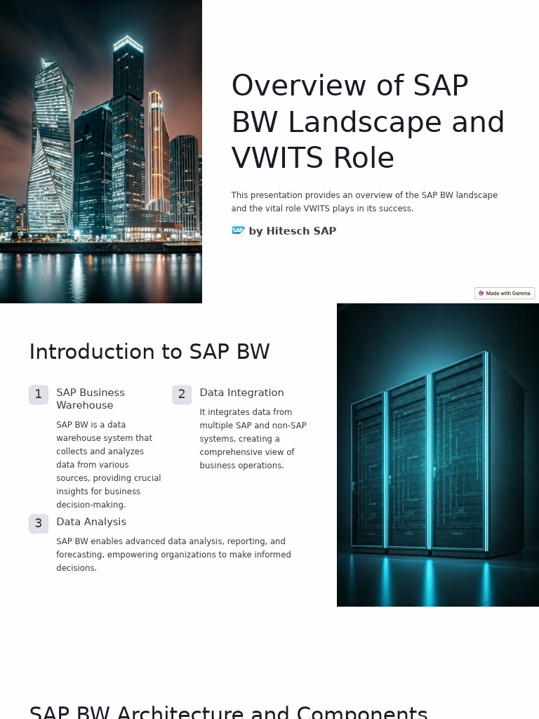 Overview of SAP BW Landscape and VWITS Role | PDF | Data Warehouse ...