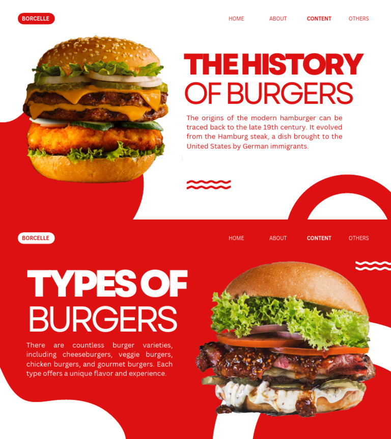 White and Red Modern Burger Presentation | PDF