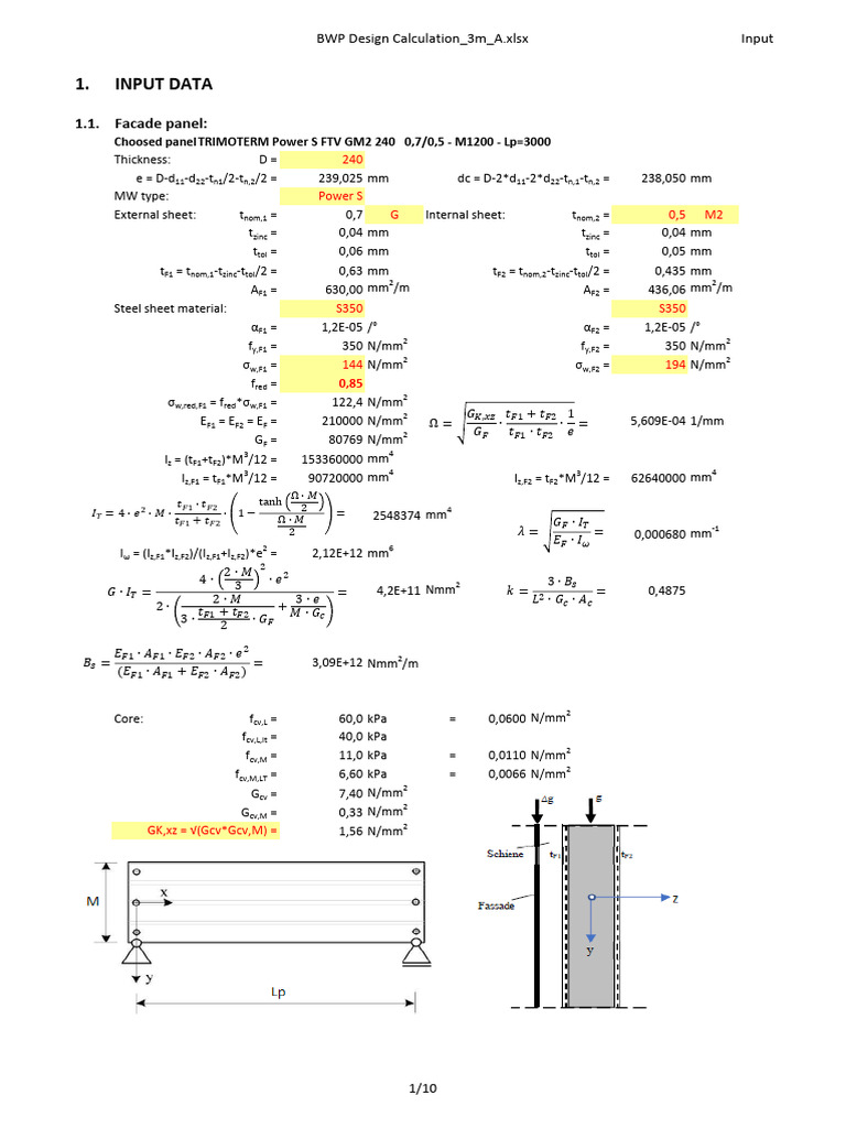 BWP Design Calculation_3m_A | PDF | Physical Quantities | Mechanics