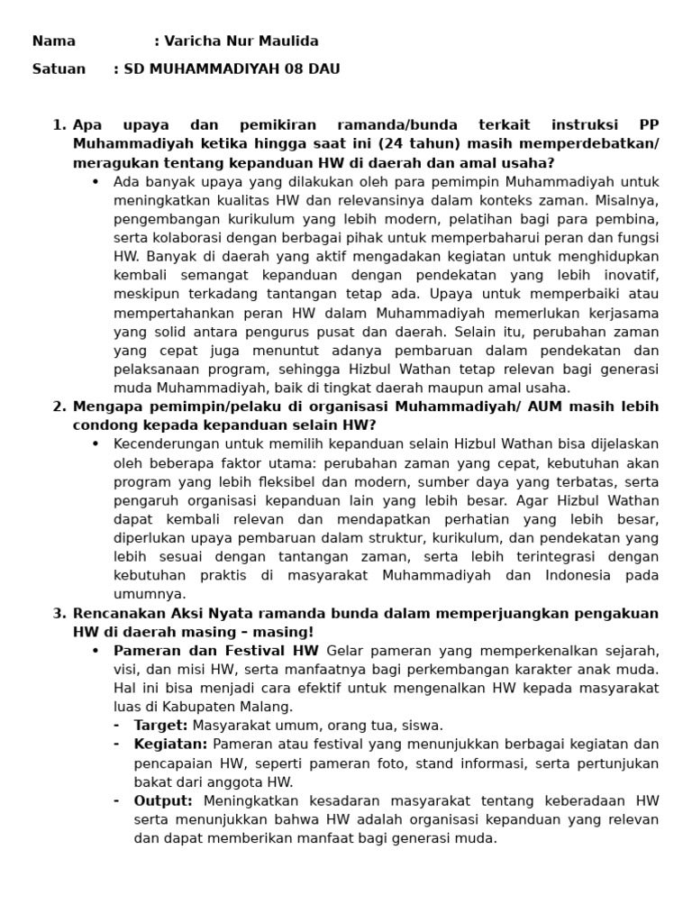 Varicha Nur Maulida_SD MAPAN DAU | PDF