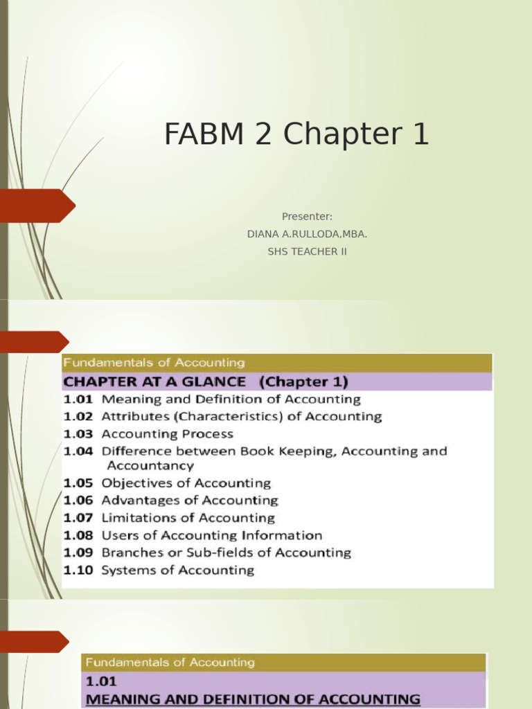 FABM 2 Chapter 1 PPT | PDF