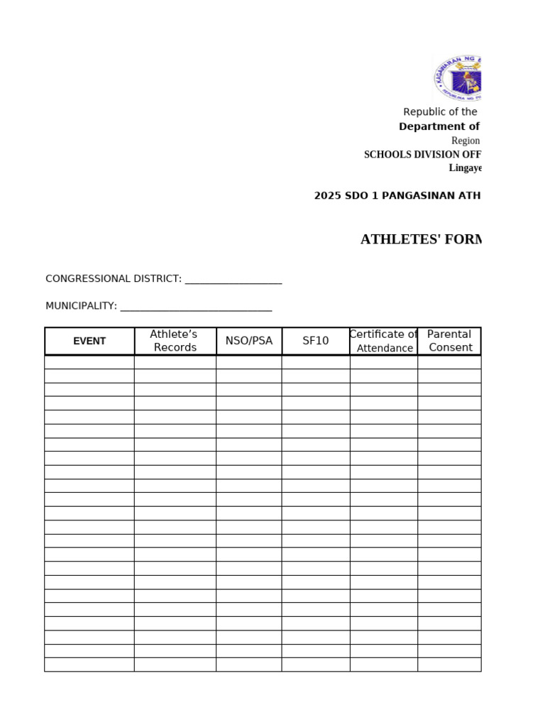 Forms Checklist | PDF