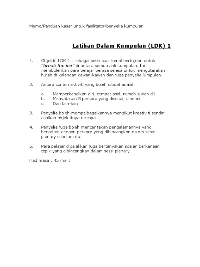 Contoh Ldk Pdf
