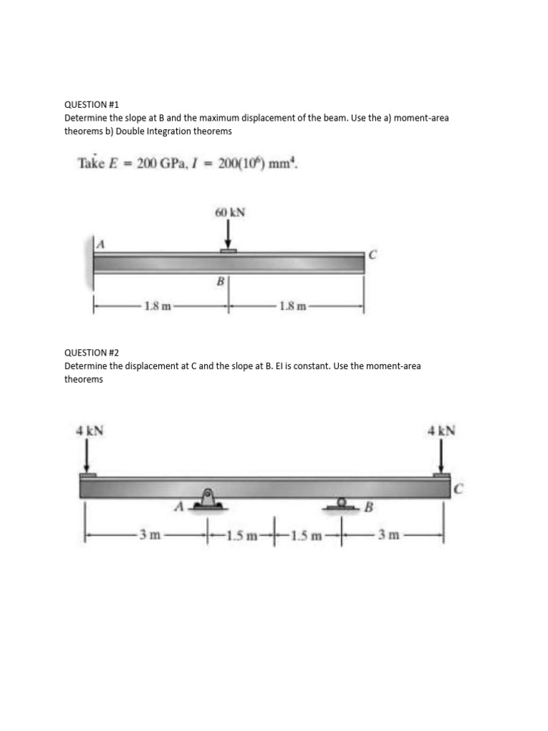 Cvle 341 Structural Analysis I HW2 | PDF