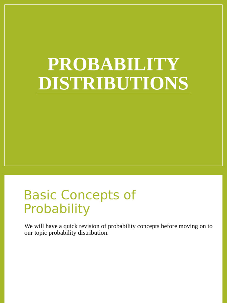 Probability Distribution | PDF | Probability | Probability Distribution