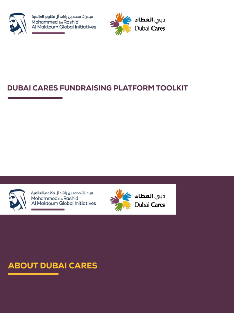 Dubai Cares Fundraising Platform Toolkit | PDF