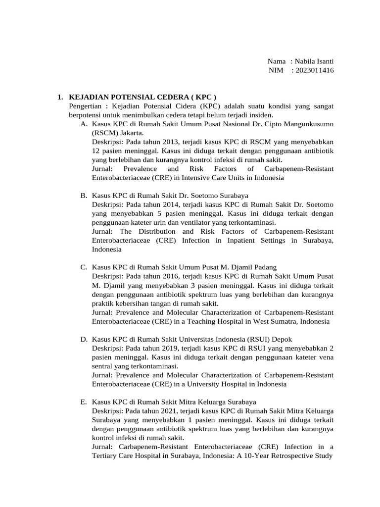 Contoh Kasus KPC, KNC, KTC, KTD | PDF