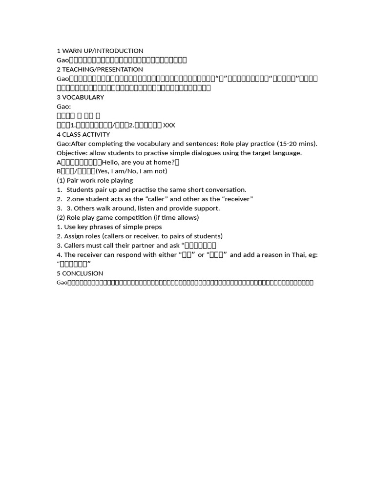 Lesson Plan P2 | PDF