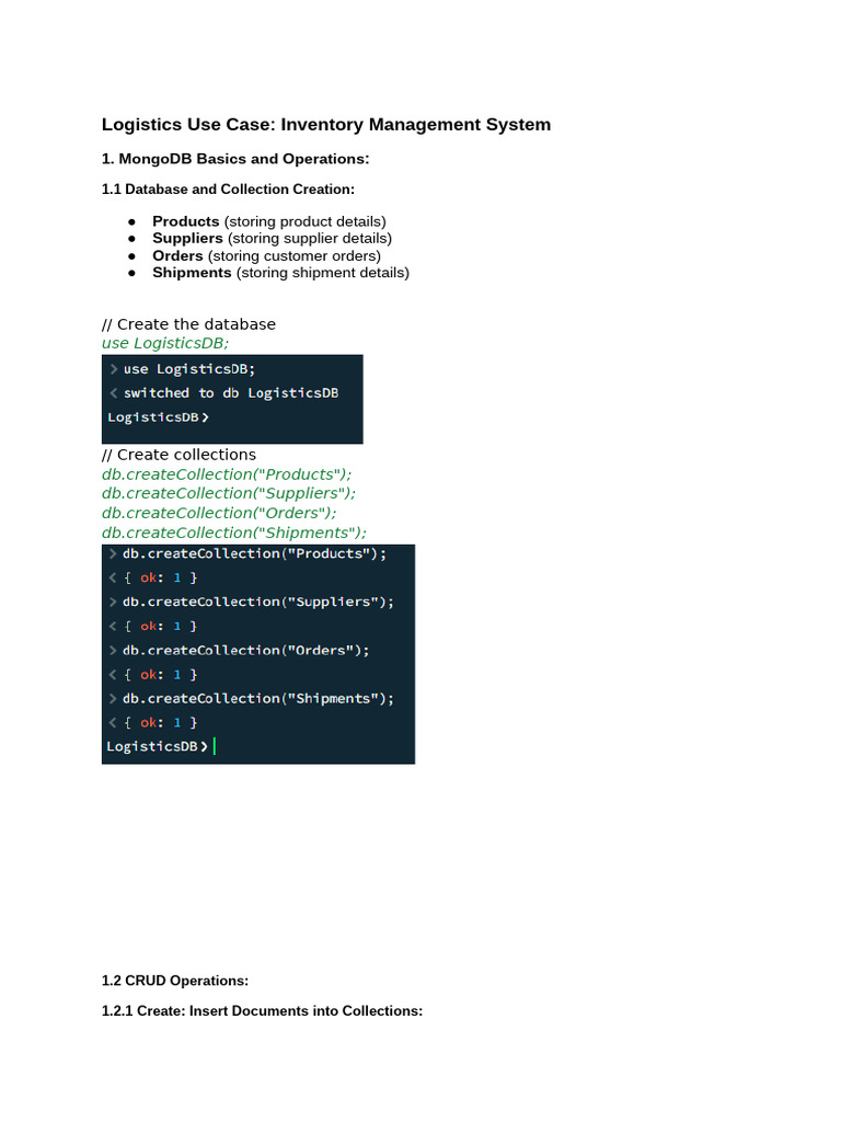 Logistics Use Case - Inventory Management System | PDF | Database Index ...