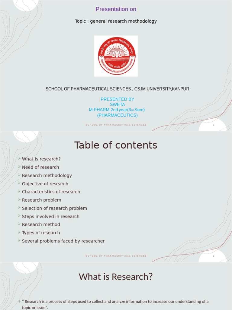 Overview of General Research Methodology | PDF | Methodology ...