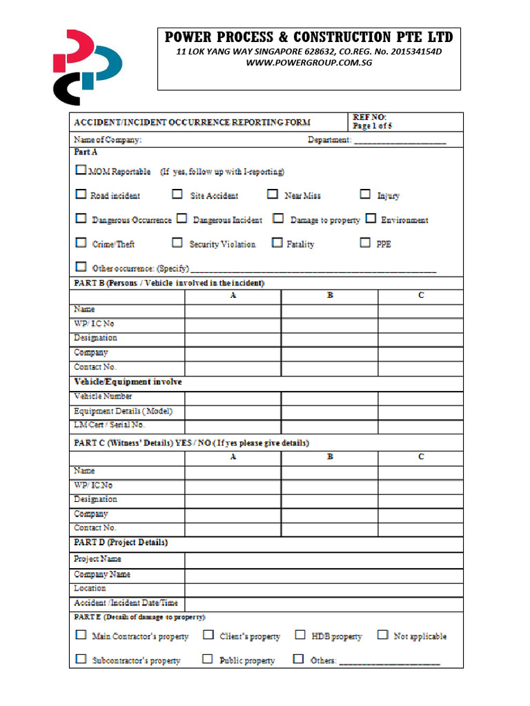 accident investigation form | PDF