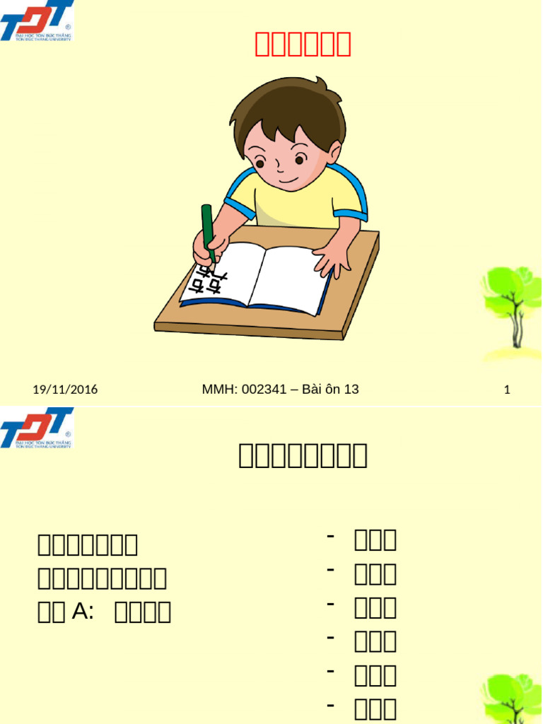 13 Bai On So 13 | PDF