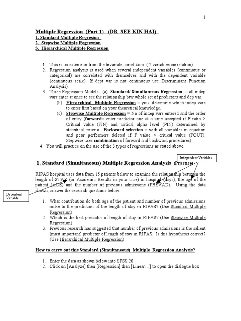 Multiple Regression Analysis Part 1 | PDF | Regression Analysis | Correlation And Dependence