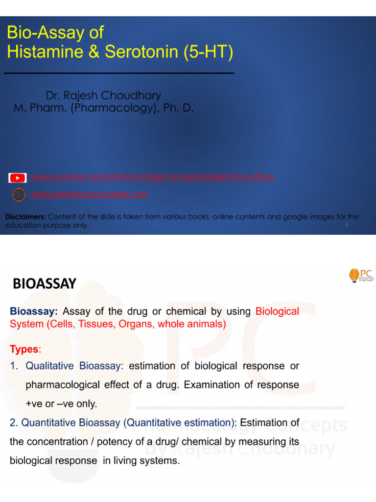 Bioassay of Histamine Serotonin.pdf.PDF | PDF