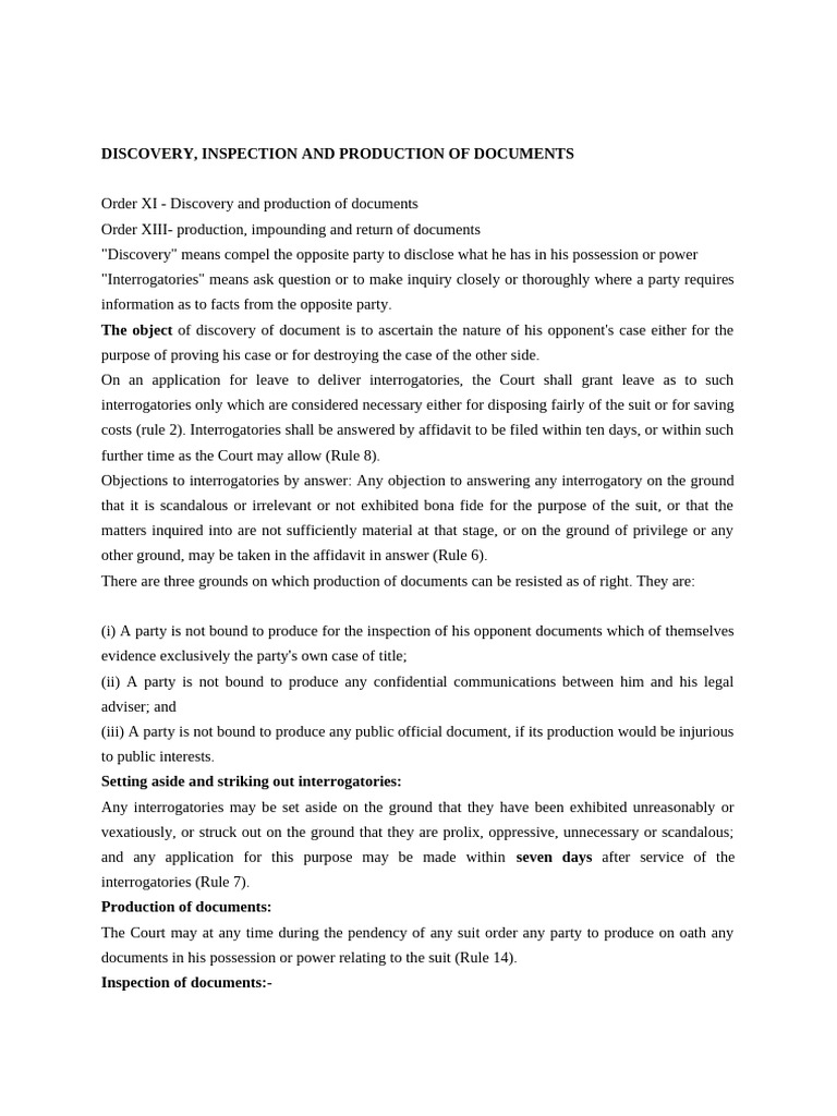 Legal Document Discovery Guide | PDF | Discovery (Law) | Interrogatories