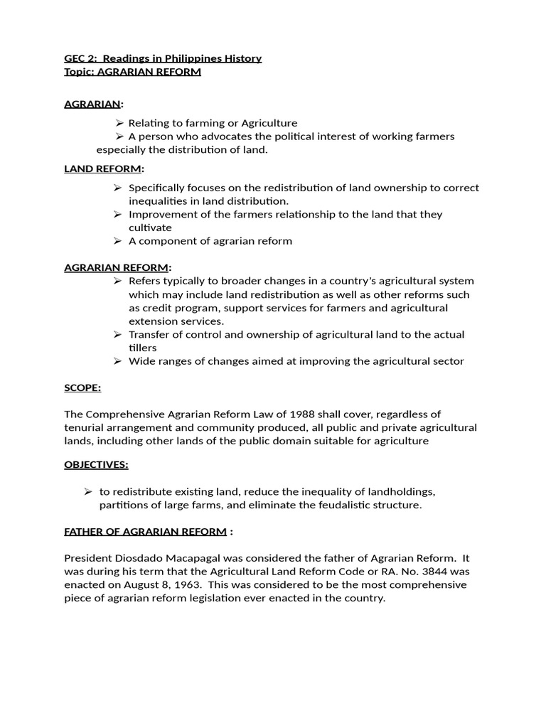 AGRARIAN-Reform-Modules | PDF | Land Law