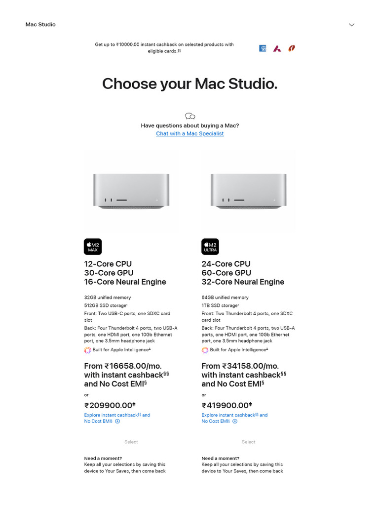 Buy Mac Studio - Apple (In) | PDF | Apple Inc. | Credit Card