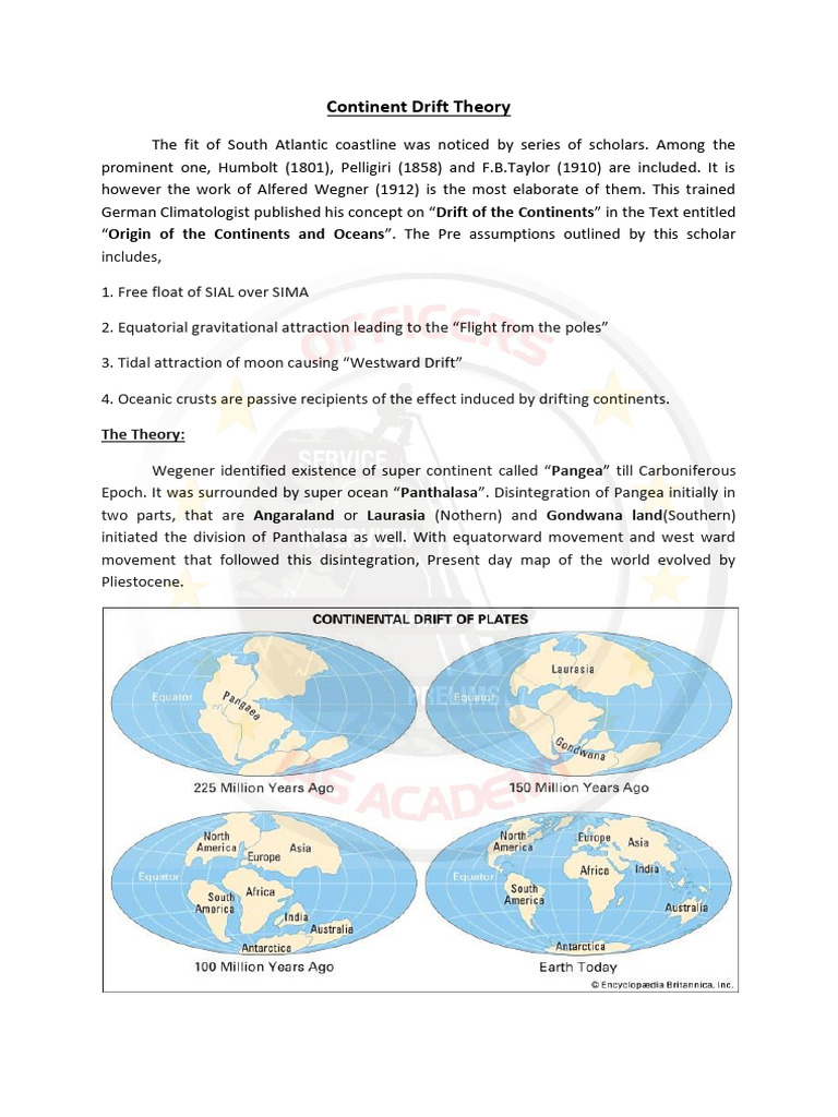 Continental Drift Theory Explained | PDF | Plate Tectonics | Geology
