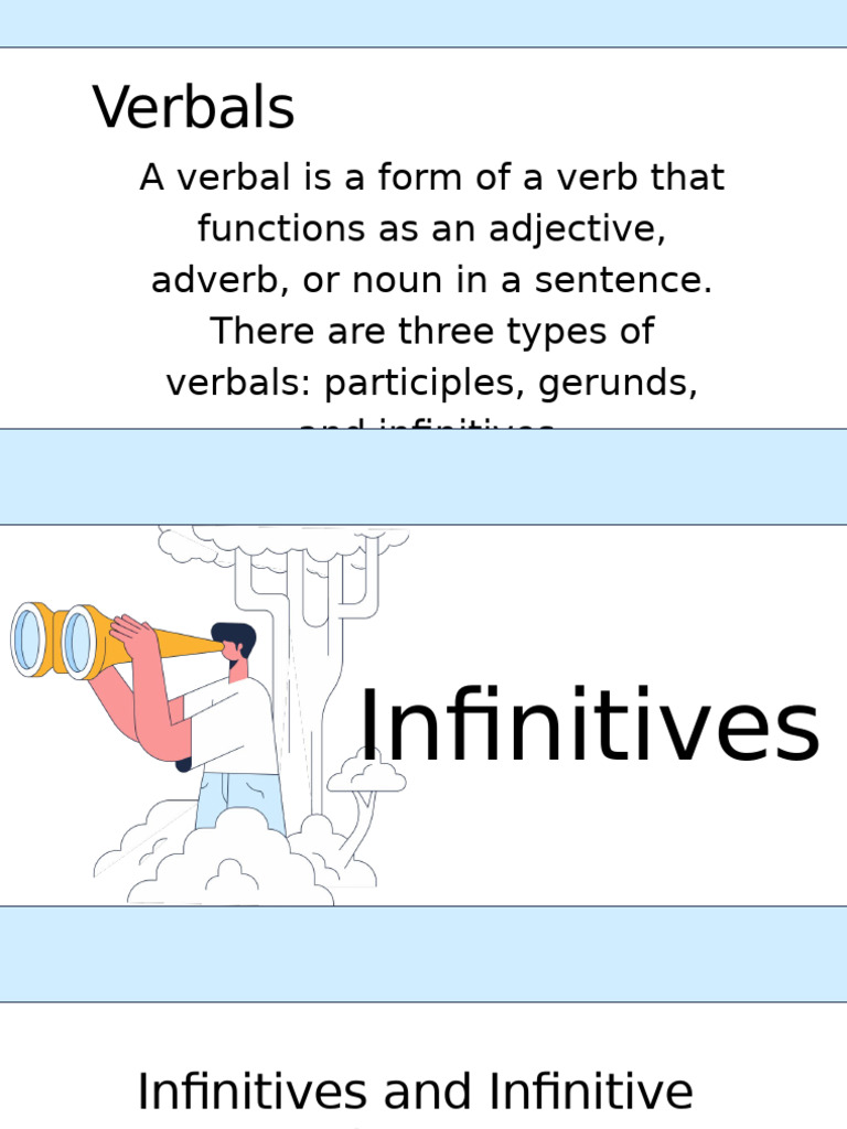 Infinitives and Infinitive Phrases | PDF | Verb | Phrase