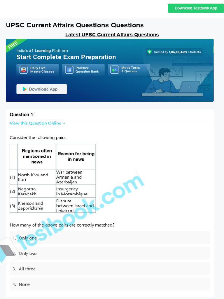 Upsc Current Affairs Questions 65cf25736466c24f3fffdb7f | PDF