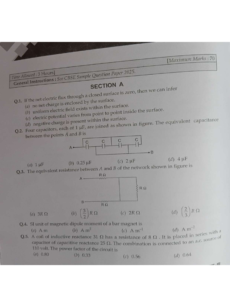 Physics Sqp 1 | PDF
