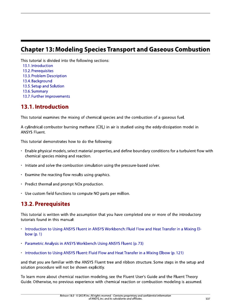 Exercise 3. Species Transport Methane - Air | PDF