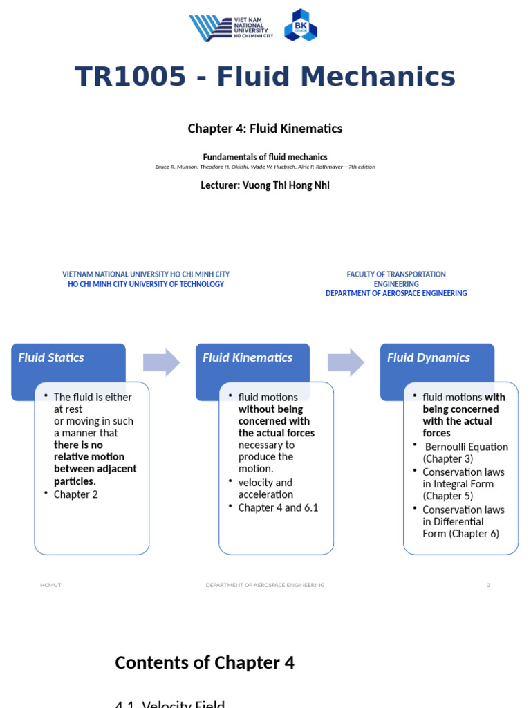 Chapter - 4 - Fluid Kinematics | PDF | Fluid Dynamics | Acceleration